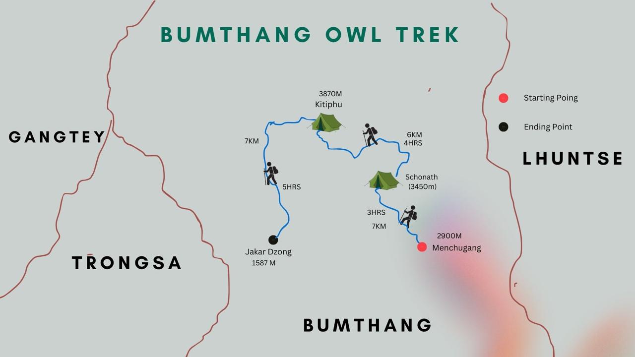 Bumthang Owl Trek-3 Days and Detail Itinerary. Explore the Trail.